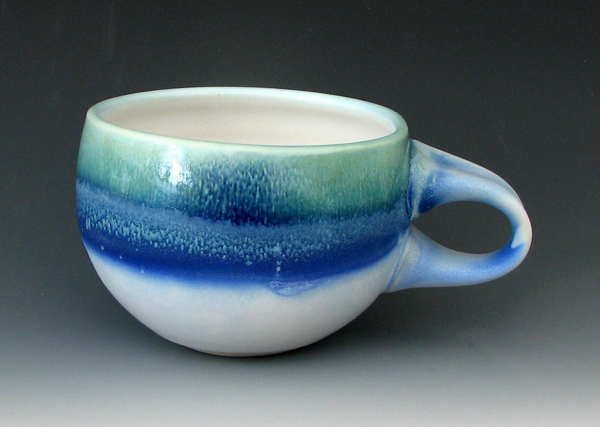 BLUE STONEWARE CUP