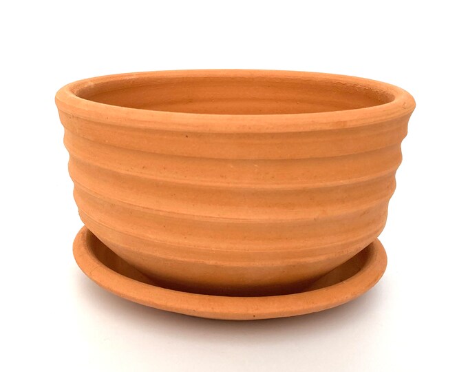 TERRACOTTA PLANTER #6 Handmade Ceramic Flower Pot Unglazed Porous Clay ...