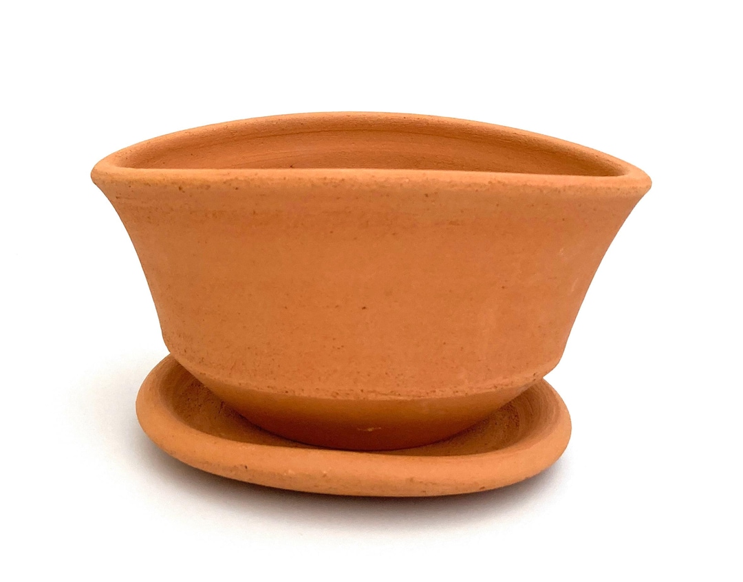 TERRACOTTA CLAY PLANTER #2 Porous Flower Pot With Saucer - Real ...