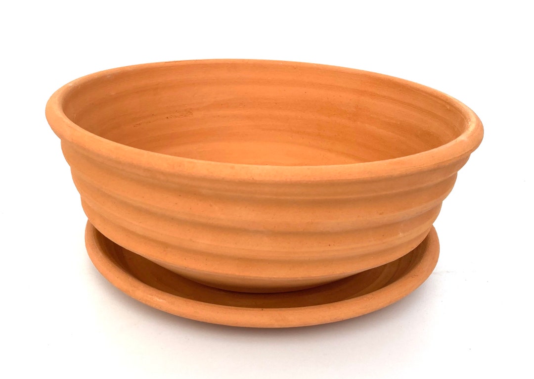 TERRACOTTA PLANTER 124 Handmade Clay Flower Pot With Saucer Tray ...