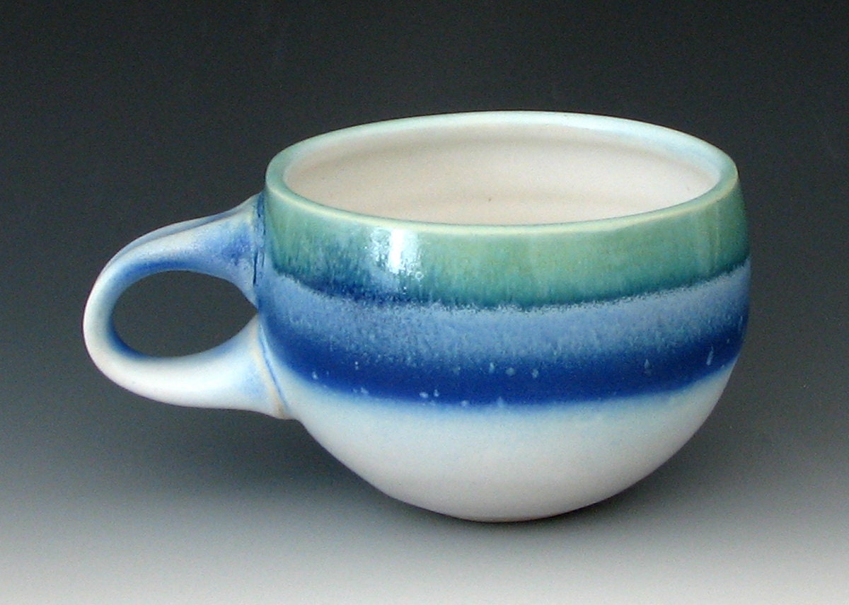 BLUE STONEWARE CUP
