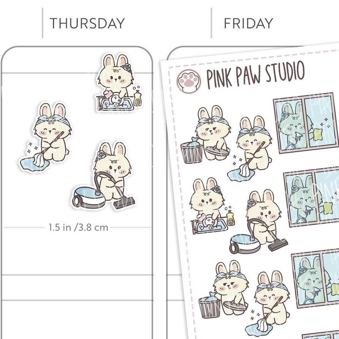 Bonnie HOME CHORES Planner Sticker Sheet, Hand Drawn Illustrations ...