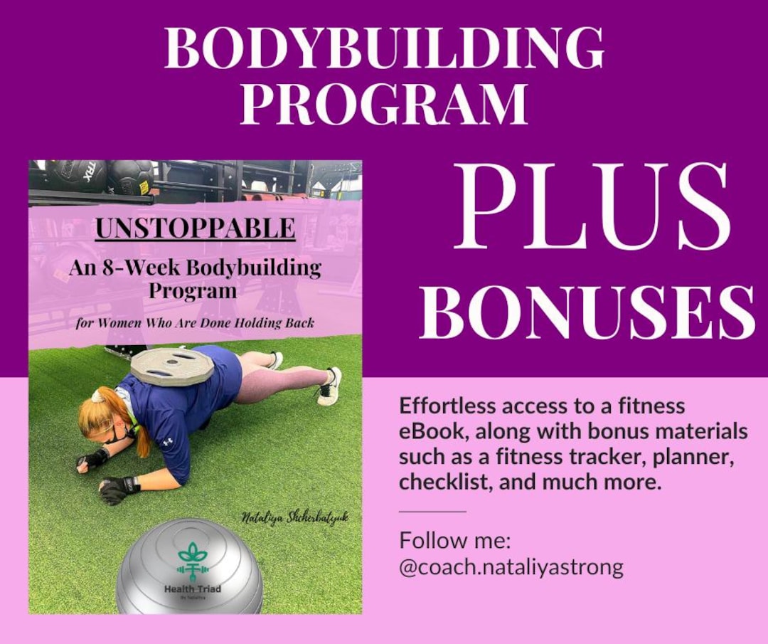 Unstoppable 8-week Bodybuilding Program for Women + MORE - Etsy
