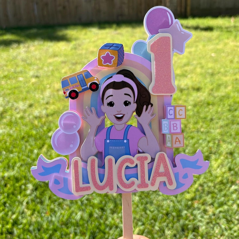 Ms. Rachel Birthday Cake Topper L Custom Name & Age | Cupcake Toppers ...