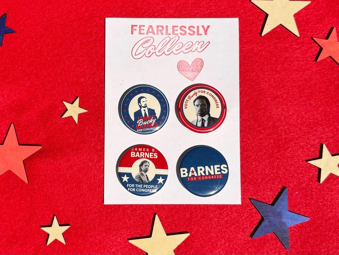 Bucky Barnes for Congress Pinback Buttons - Etsy