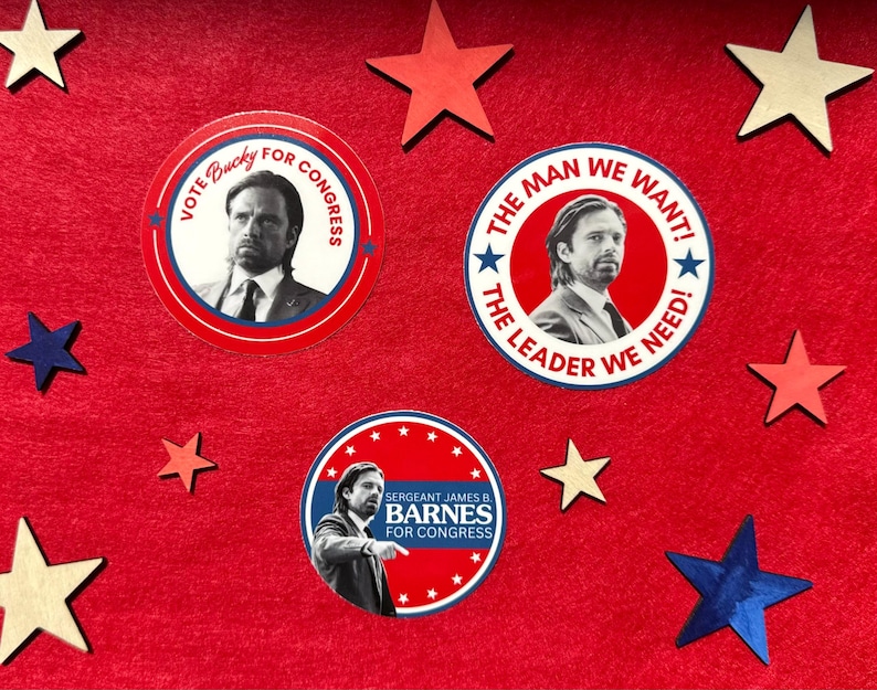 Bucky Barnes for Congress Stickers (set of 3!) - Etsy