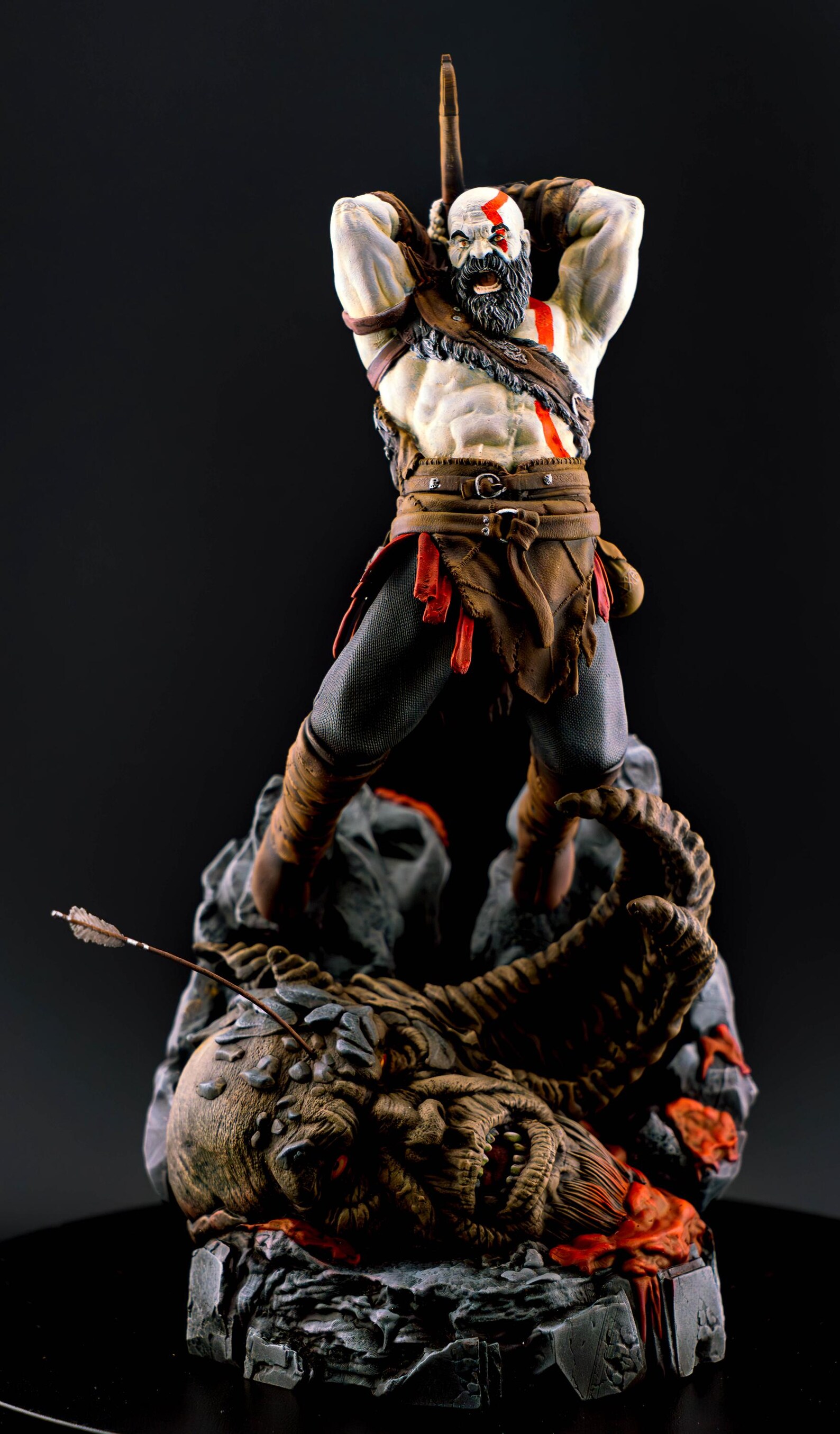 God of War Kratos Resin Statue | Hand-painted 3D Printed Collectible ...