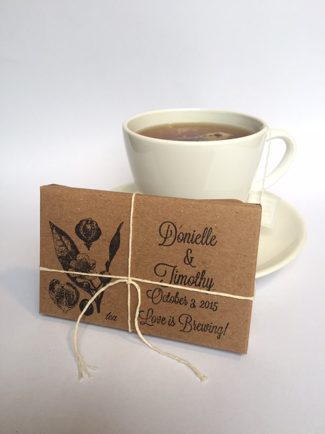 Tea Wedding Favors // Rustic Winter Wedding Gifts // Custom // - Etsy
