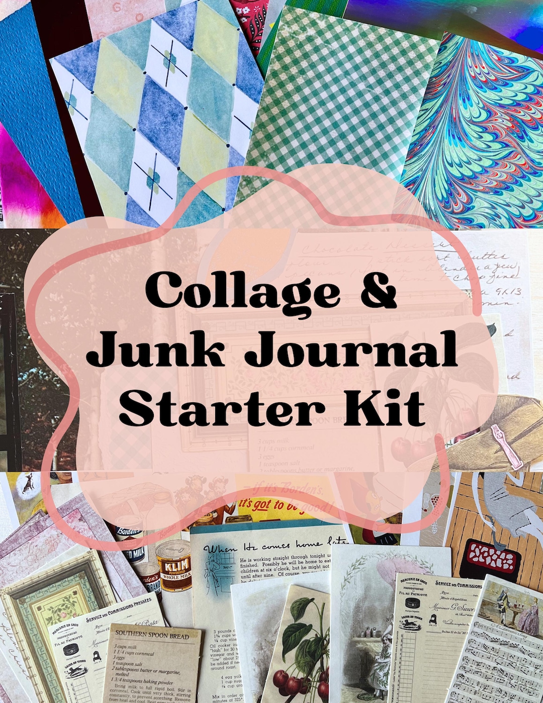 Collage & Junk Journal Starter Kit - Etsy