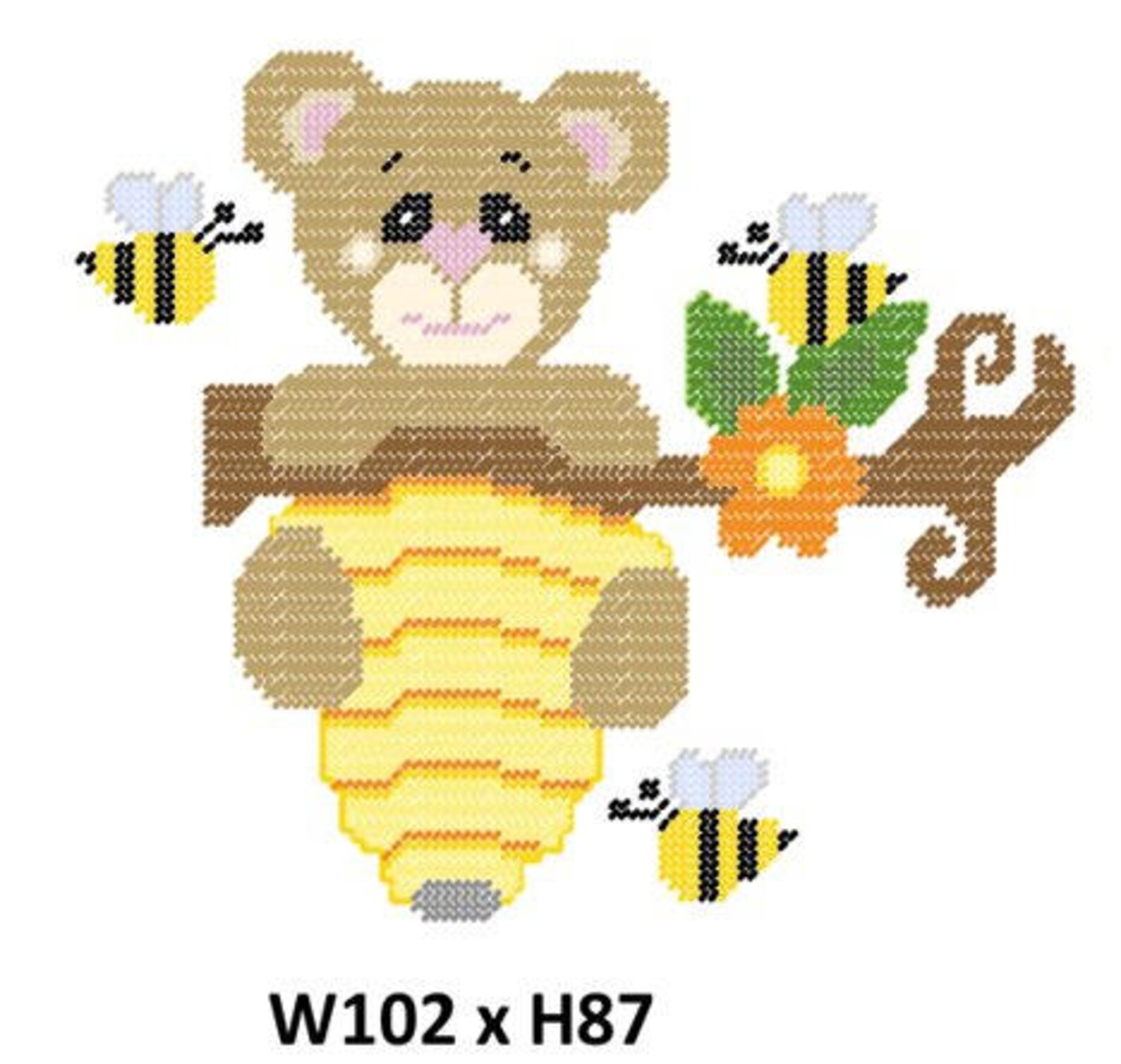 Plastic Canvas Bee-hive Yourself Bear Wall Hangings PDF FORMAT | Etsy