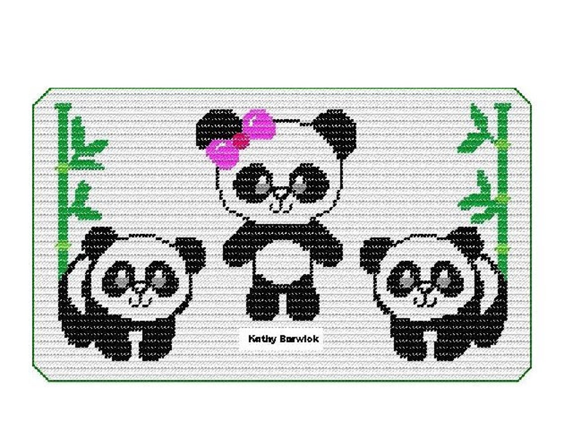 Plastic Canvas Panda's Placemat Instant Download - Etsy
