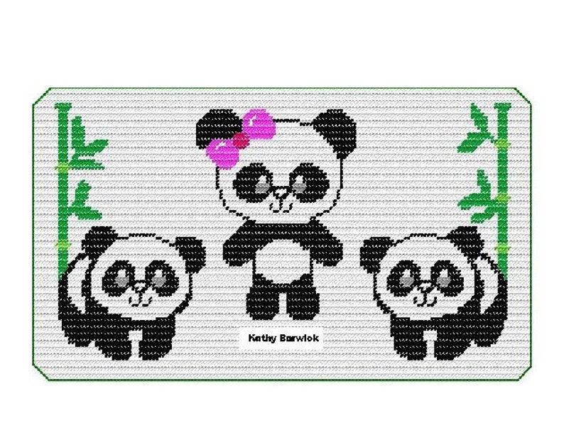 Plastic Canvas Panda's Placemat Instant Download - Etsy
