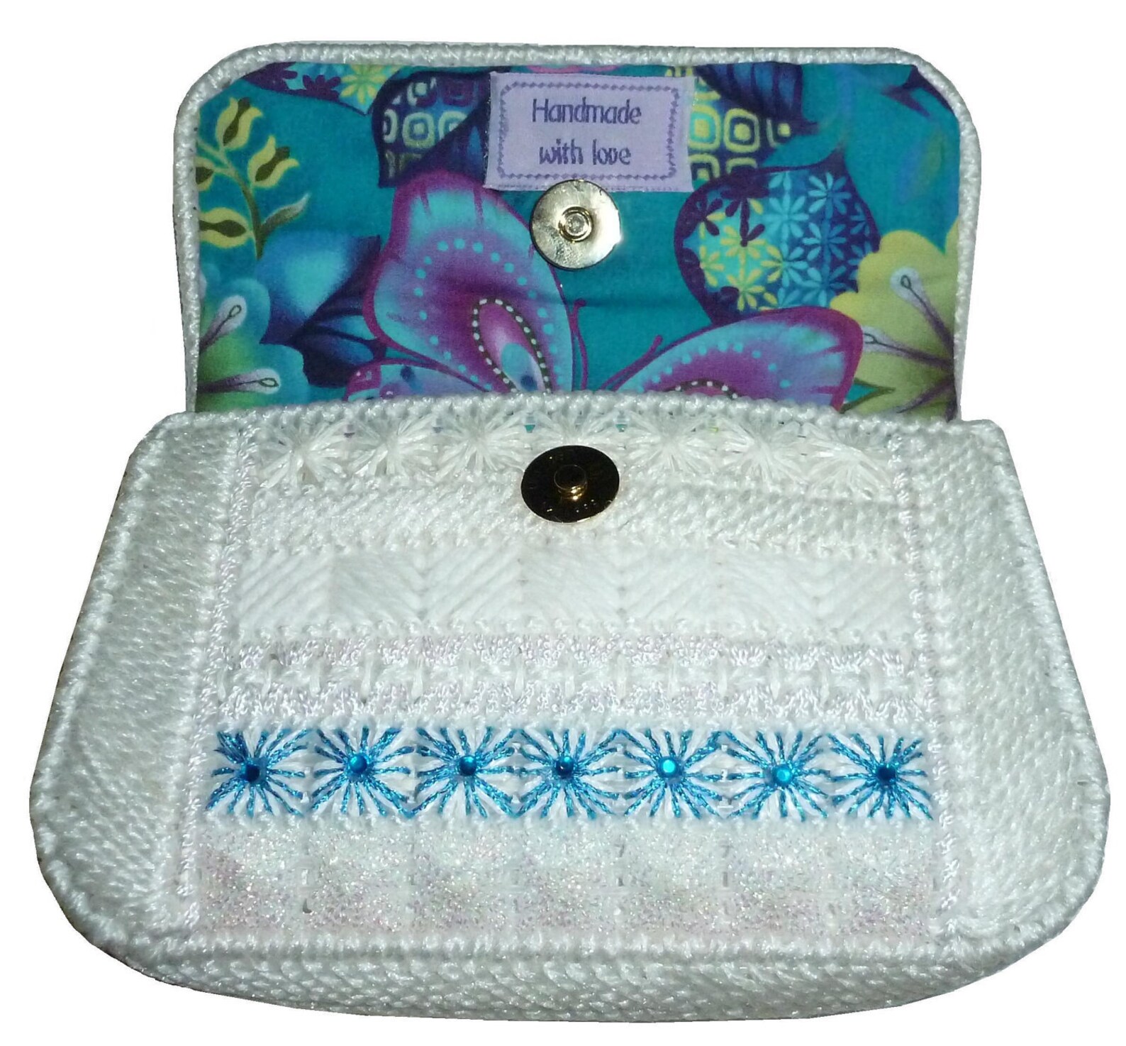 Plastic Canvas Blue Butterfly Pocketbook Instant Download - Etsy