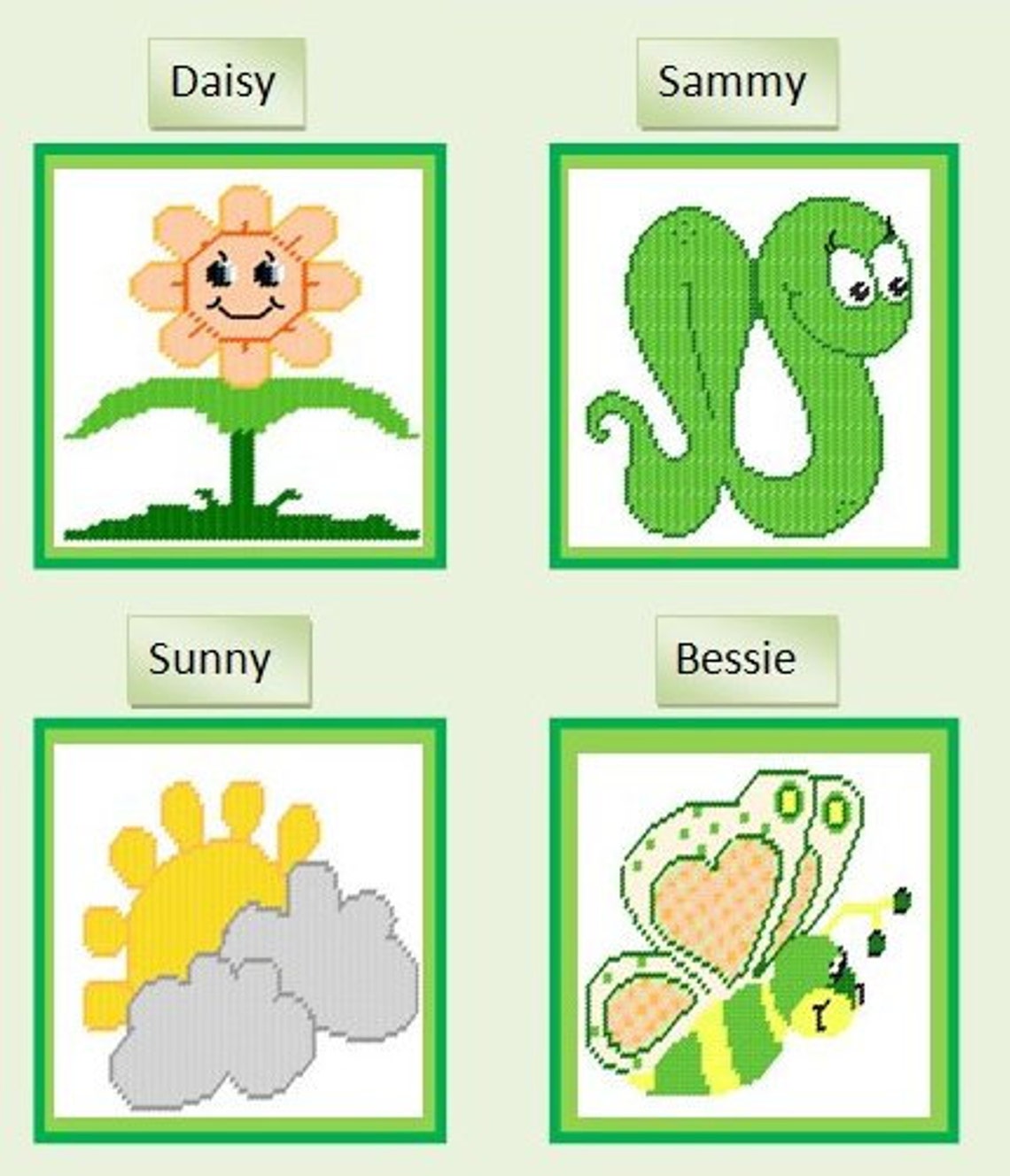 Plastic Canvas Daisy and Friends PDF FORMAT Instant Download | Etsy