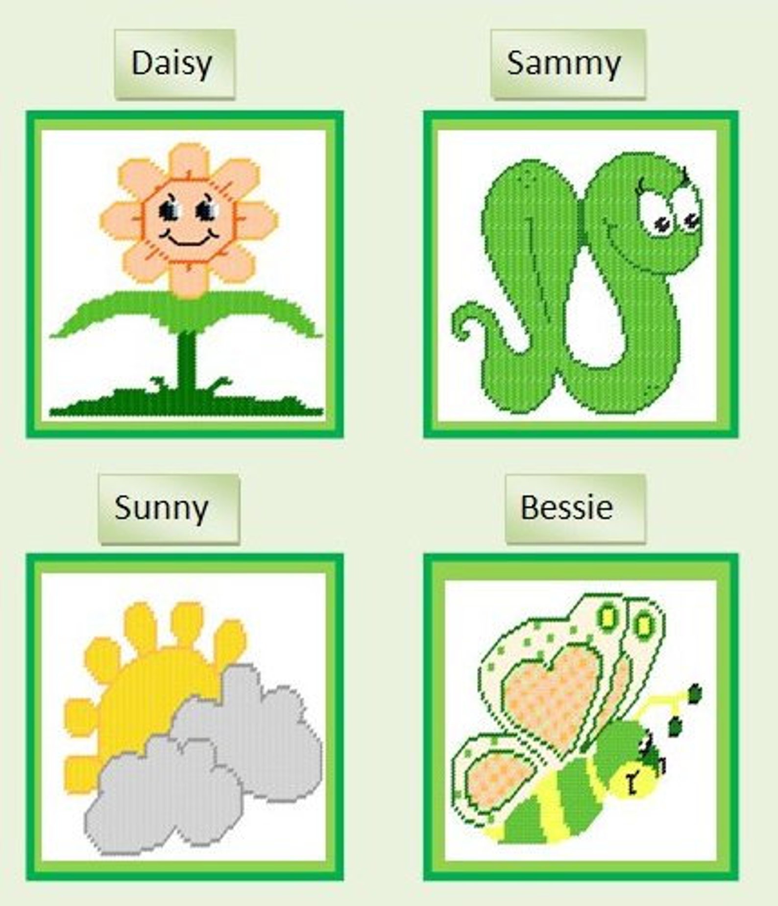Plastic Canvas Daisy and Friends PDF FORMAT Instant Download | Etsy