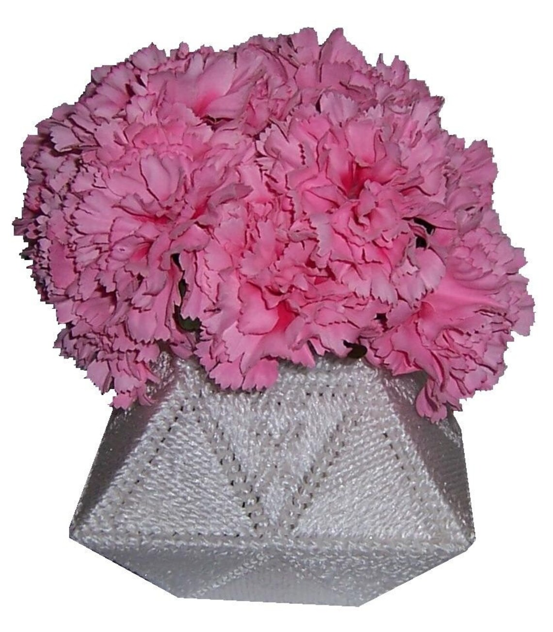 Plastic Canvas White Ice Vase Pattern PDF Format Instant - Etsy