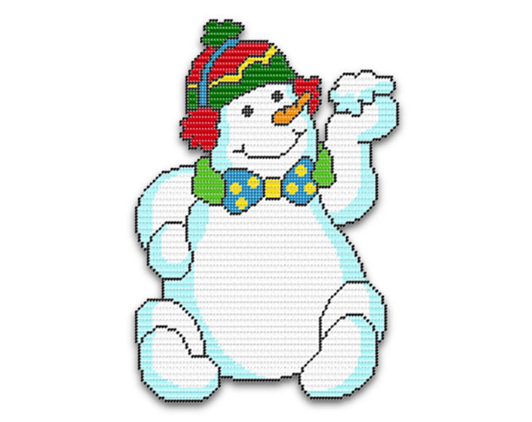 Plastic Canvas Snowball Fight Wall Hanging PDF Format Instant Download ...