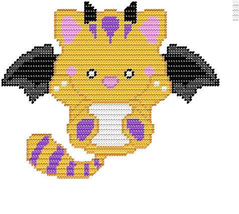 Plastic Canvas Big Bat Kitty Wall Hanging Instant Download PDF | Etsy