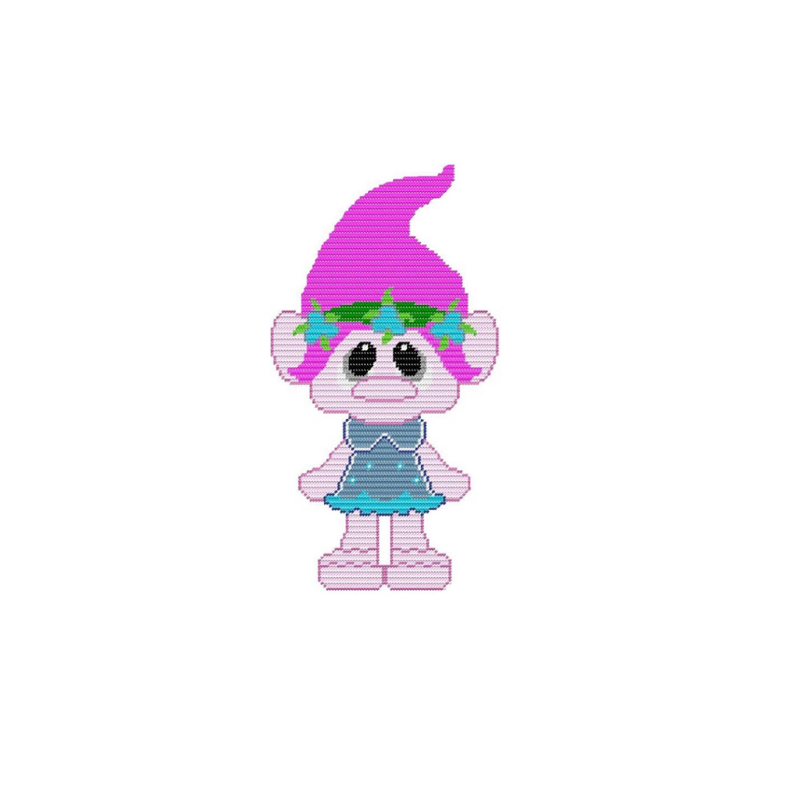 Plastic Canvas Bridget Troll Wall Hanging Instant Download PDF - Etsy