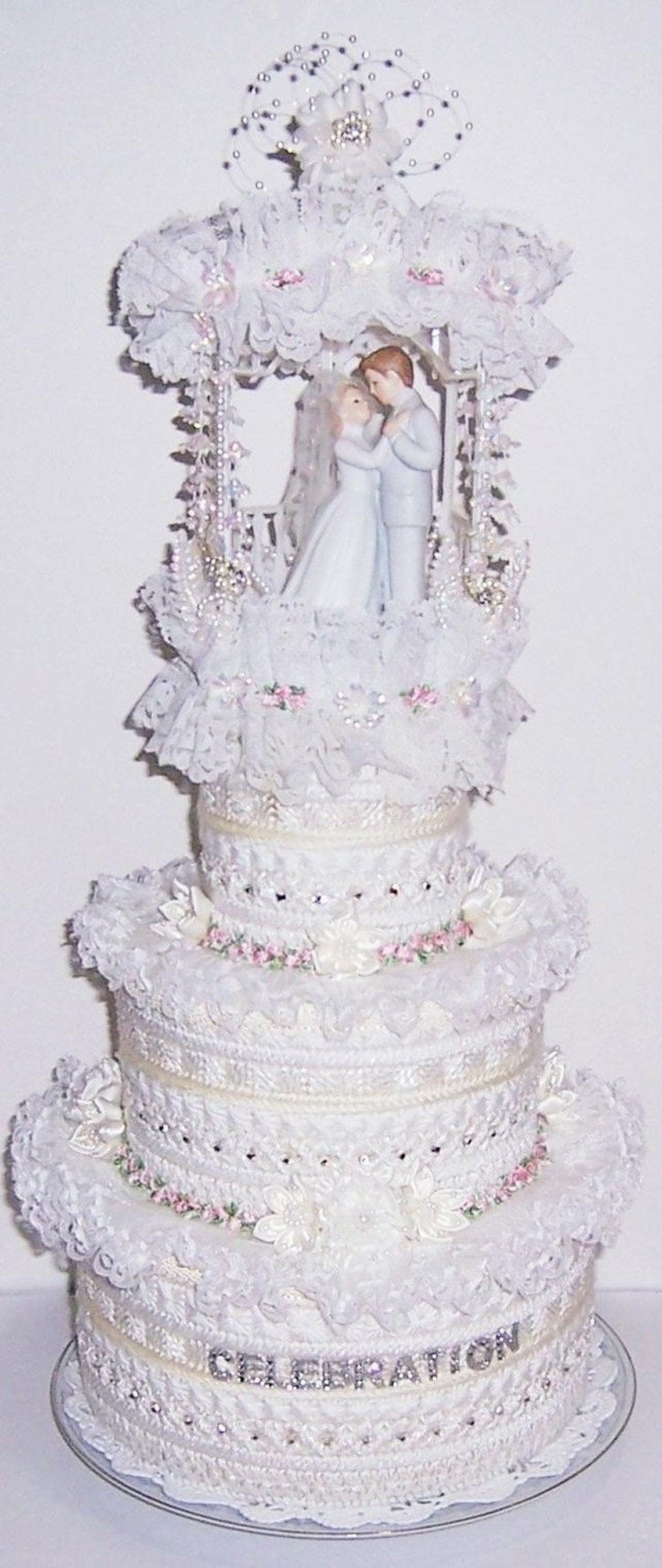 Plastic Canvas Wedding or Anniversary Cake Pattern Instant Download ...
