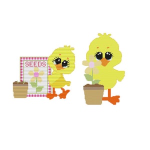 Plastic Canvas Spring Chicks Pattern PDF Instant Download - Etsy