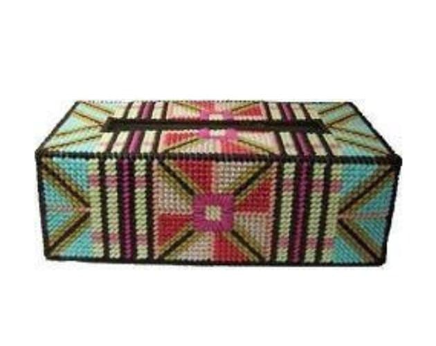 Plastic Canvas Pretty Pinwheel Tissue Box Cover Instant Download - Etsy