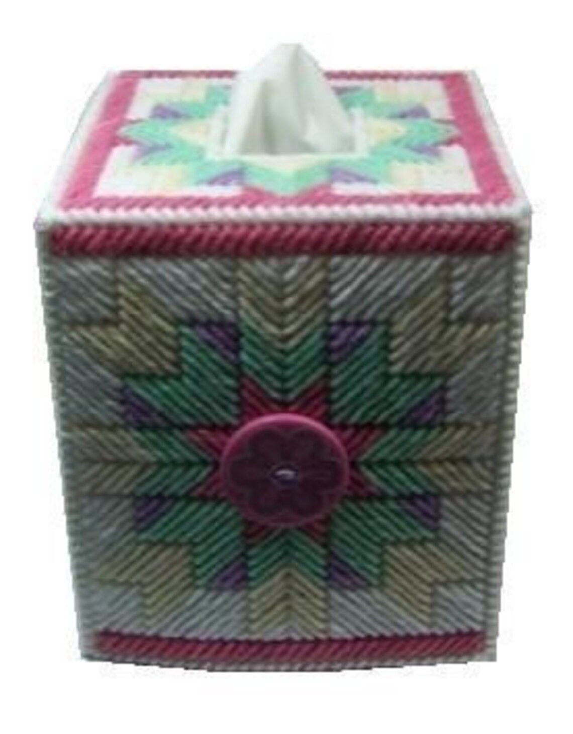 Plastic Canvas Pastel Passion Boutique Tissue Box Cover - Etsy