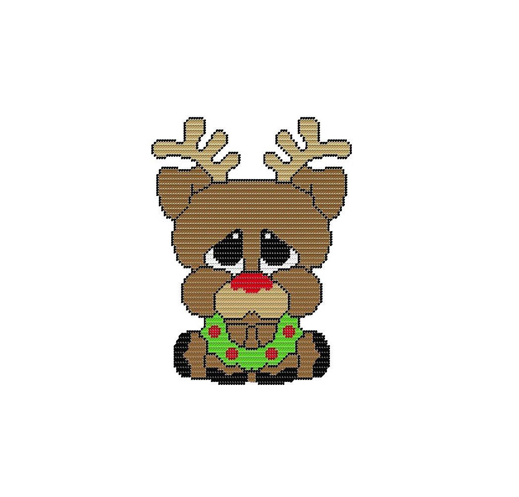 Plastic Canvas My Pal Randolph the Reindeer Wall Hanging Instant ...