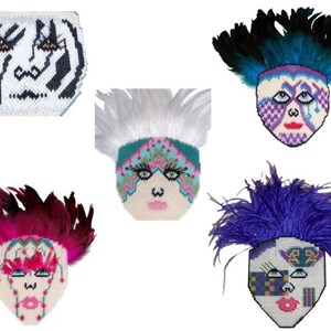 Plastic Canvas Face Masks Set of Five PDF Patterns Instant Download - Etsy