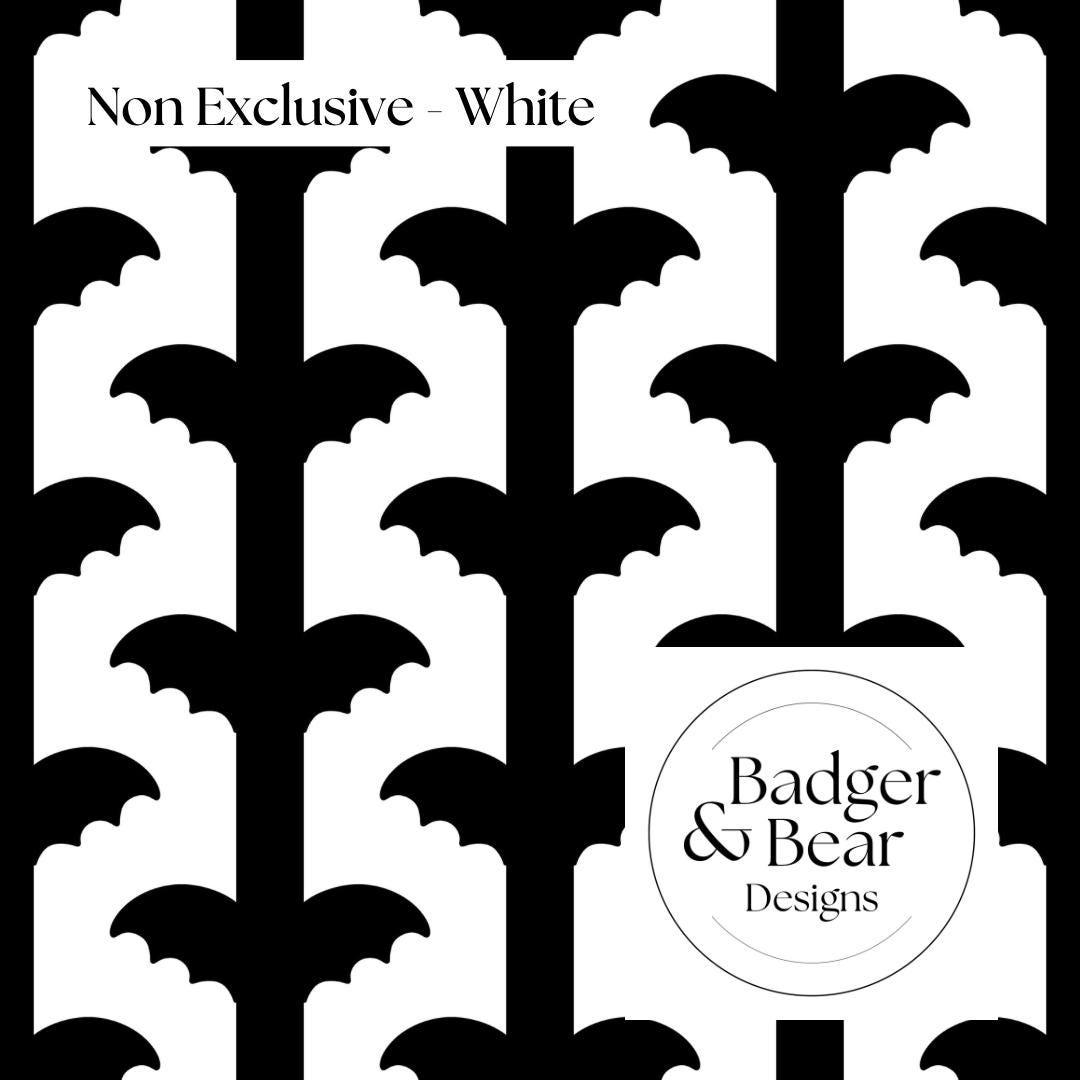 Bat Ribbons Seamless Pattern Fabric Tile Halloween Fall Spooky Hand ...