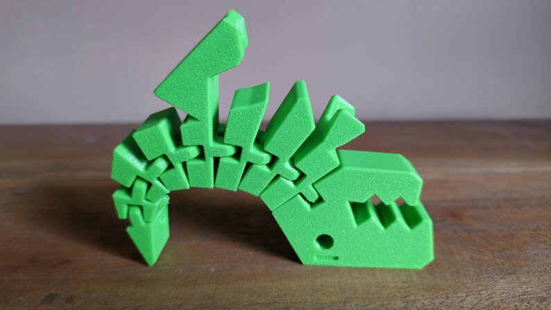 Medium Neon Green Flexi Rex - 3D Printed TPU Fidget Toy - Etsy