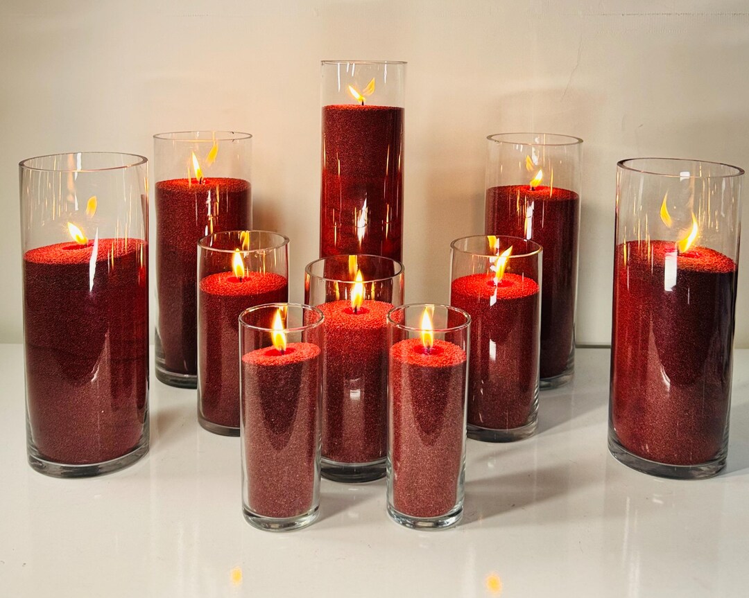 Maroon Candle Sand With Wicks 1kg 5kg 10kg 20kg - Etsy