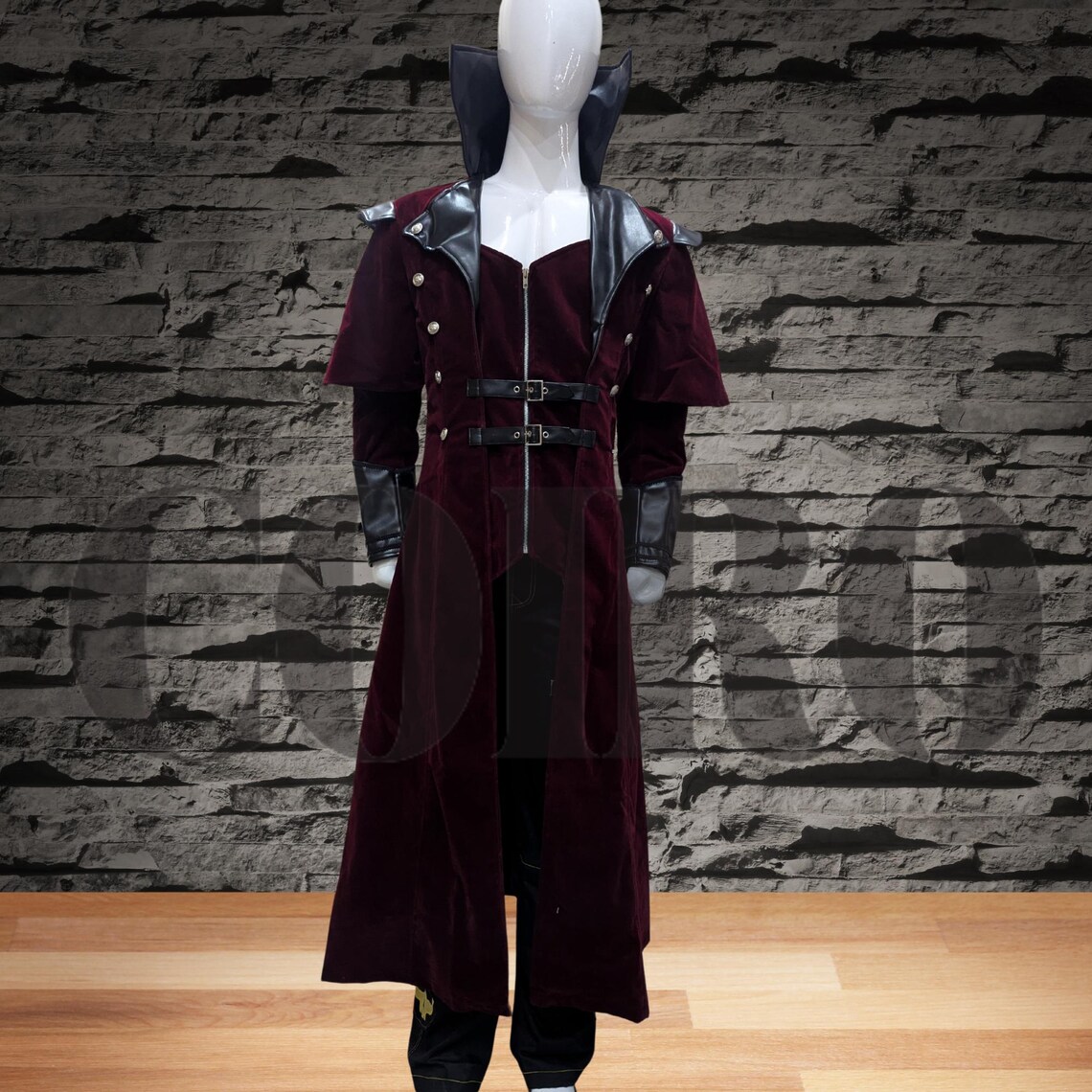 Gothic Steampunk Military Red Jacket Men’s Punk Highwayman Regency Long ...