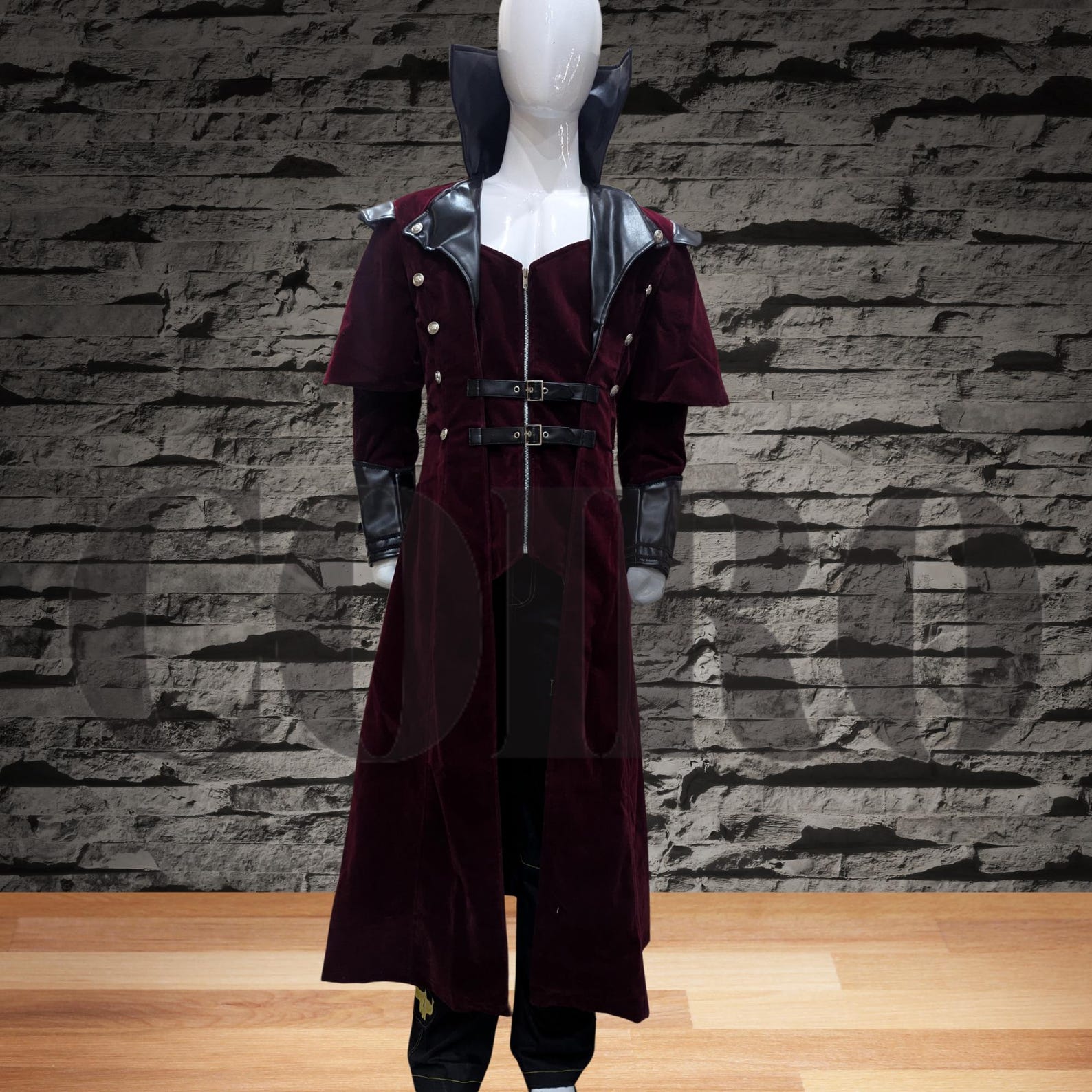 Gothic Steampunk Military Red Jacket Men’s Punk Highwayman Regency Long ...