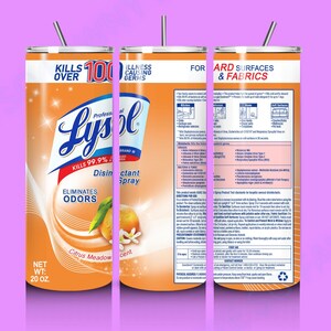 Lysol-inspired 20 Oz Tumbler PNG | Funny Disinfectant Design ...