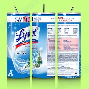 Lysol-inspired 20 Oz Tumbler PNG | Funny Disinfectant Design ...