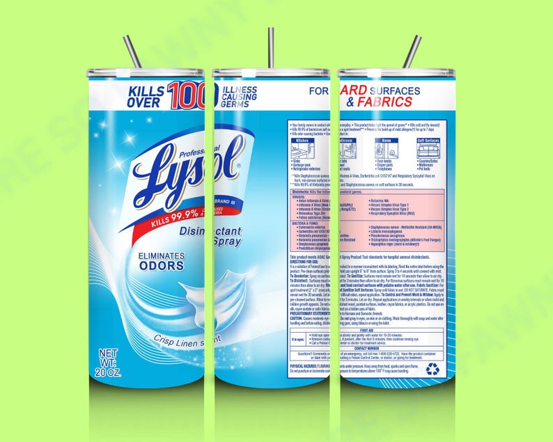 Lysol-inspired 20 Oz Tumbler PNG | Funny Disinfectant Design ...