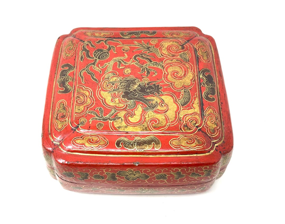 Antique Chinese Lacquerware Wedding Box - Etsy