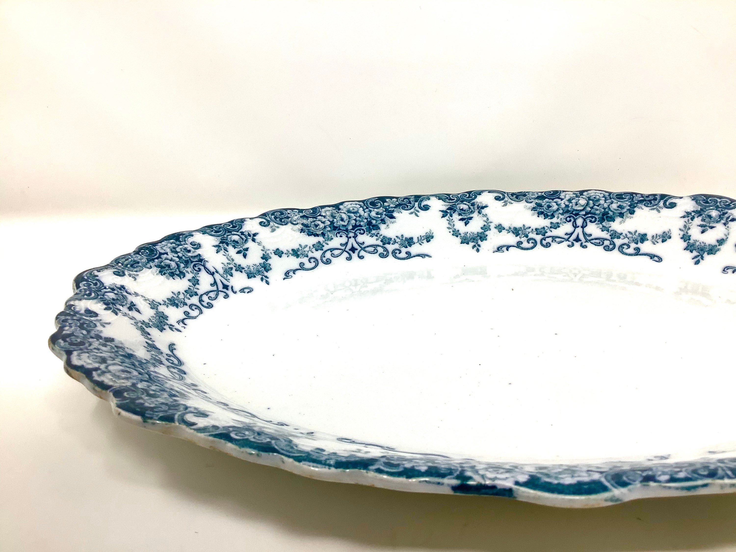 W. Adams & Co Crown Semi-porcelain Platter - Festoon - Circa 1890 - Etsy