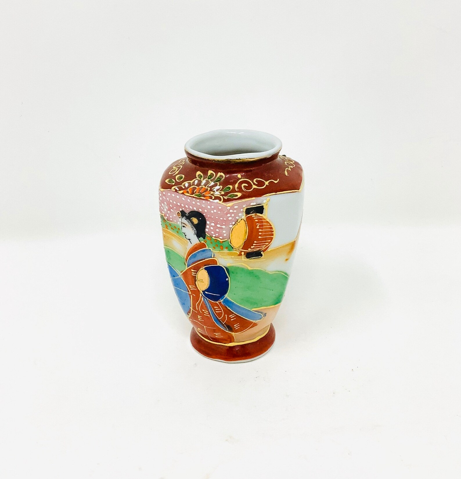 Japanese Porcelain Geisha Vase - Mid Century - Etsy