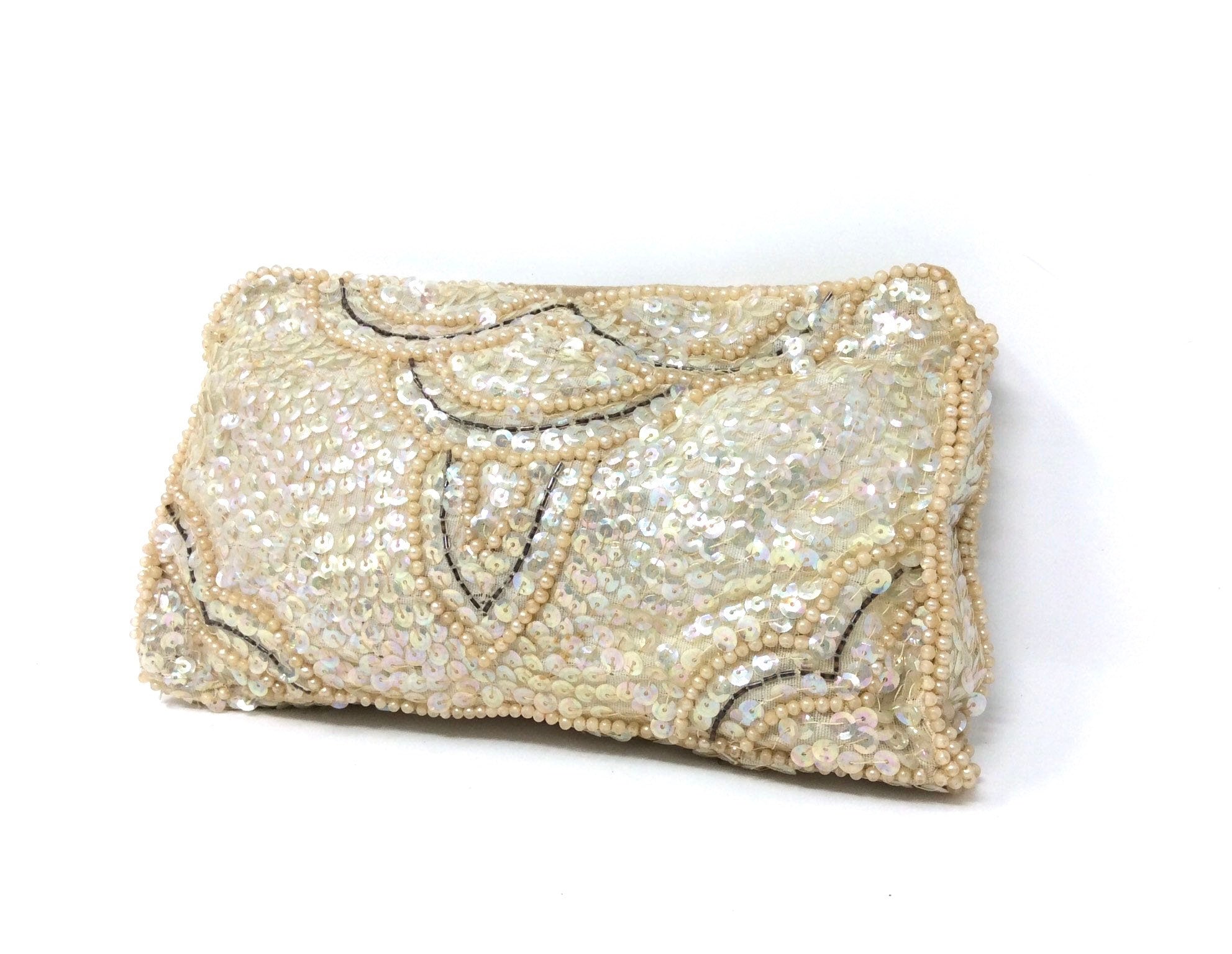 Vintage 1950s Handmade Sequined Clutch - Debbie Japan - Etsy