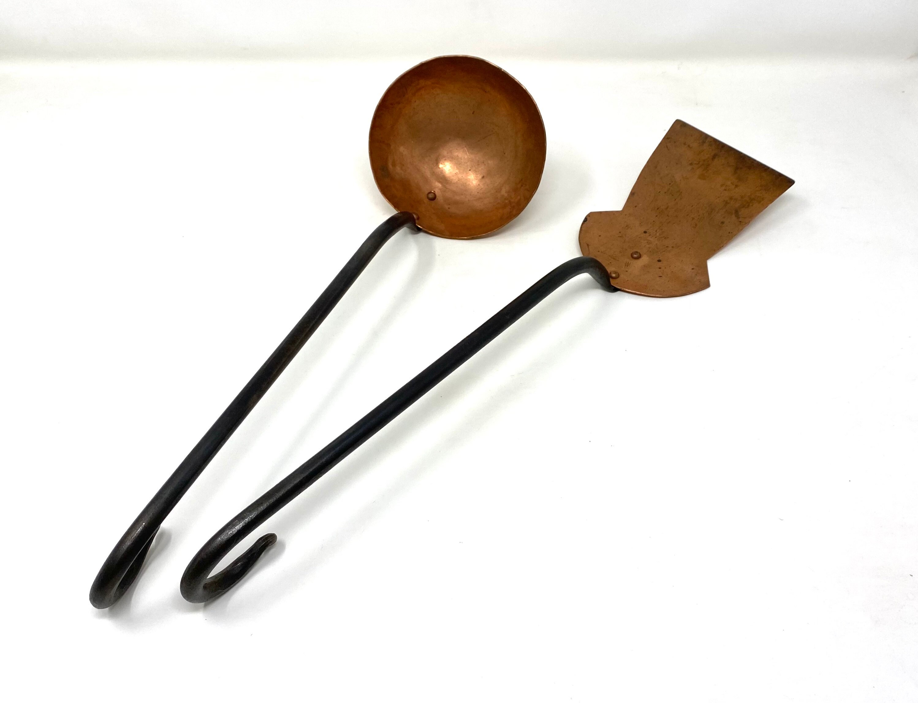 Vintage Solid Copper and Iron Kitchen Utensils Handmade and Signed - Etsy