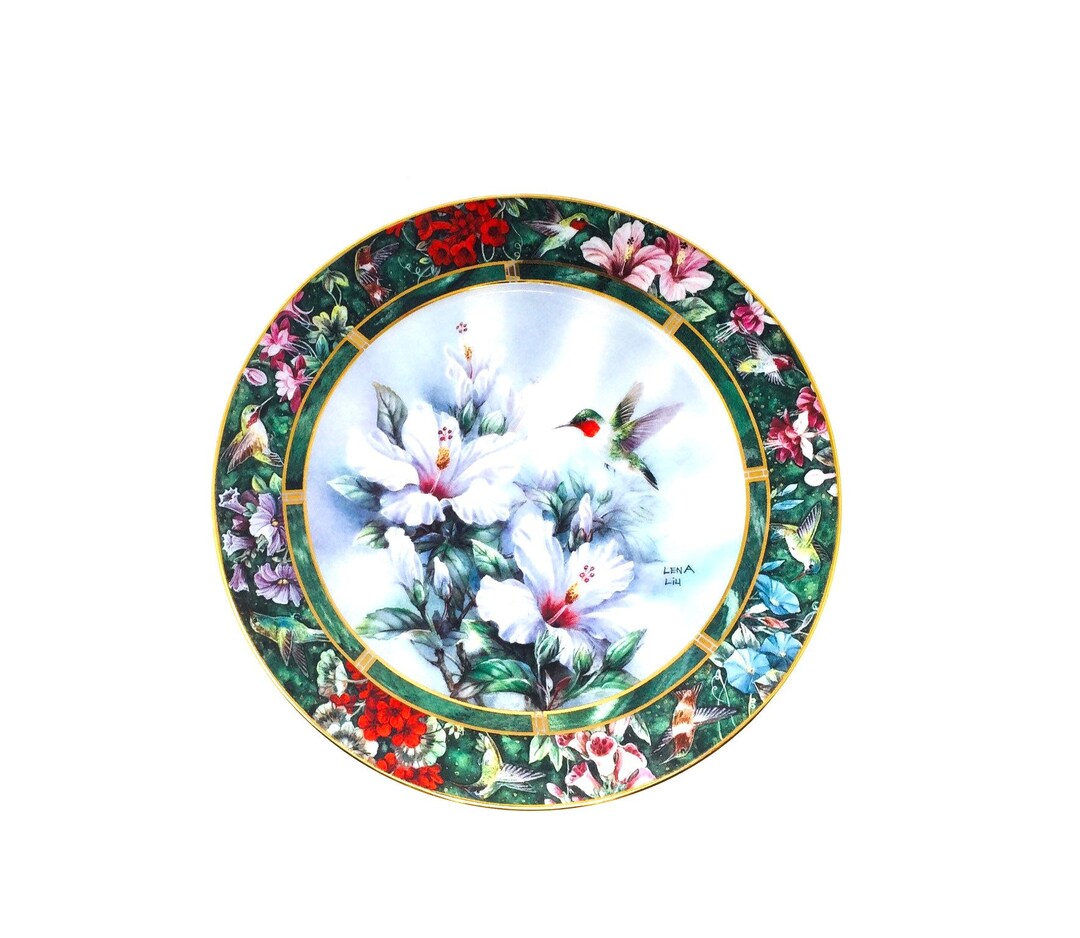 Ruby Throated Hummingbird China Plate - Limited Edition - Signed and ...