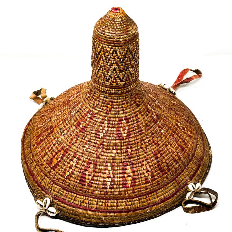 Vintage Cowrie Basket - Etsy