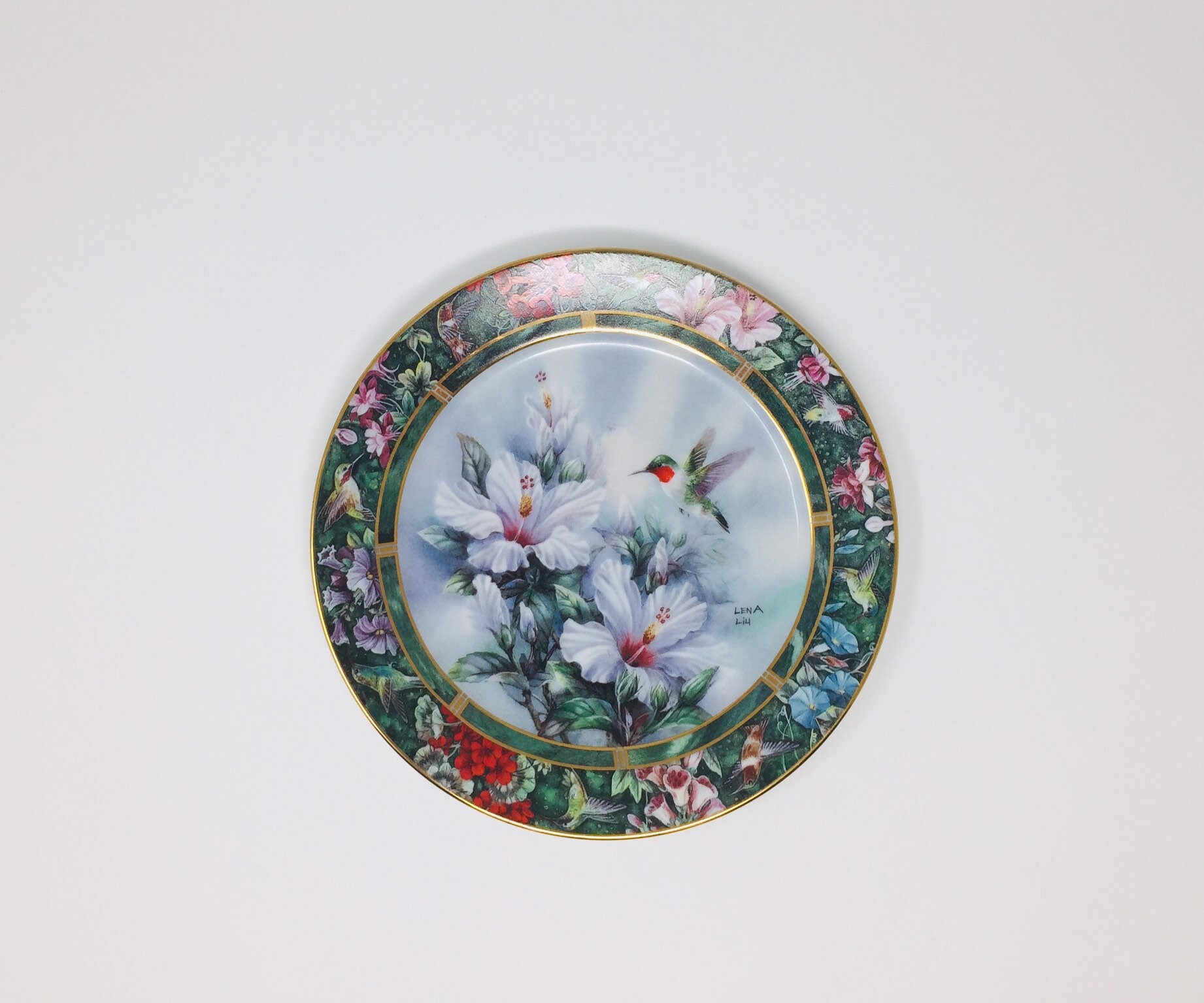 Ruby Throated Hummingbird China Plate - Limited Edition - Signed and ...