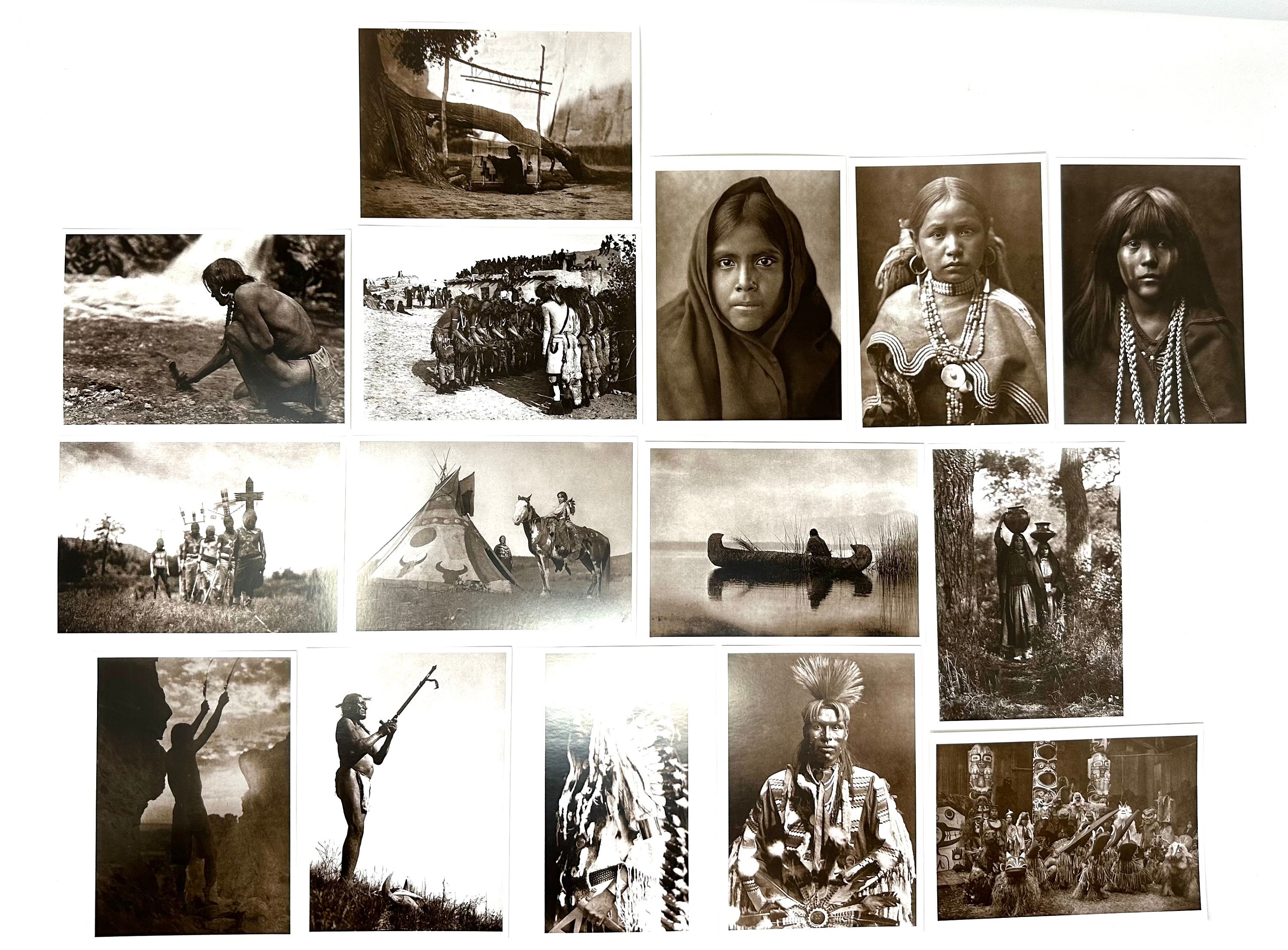 Azusa Native American Post Cards by Edward S Curtis - Lot of 15 - Etsy
