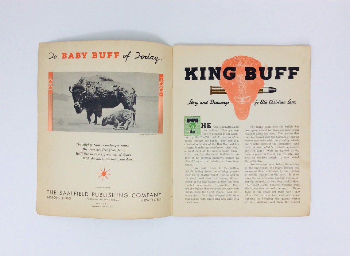 King Buff 1937 Vintage Children's Book - Etsy