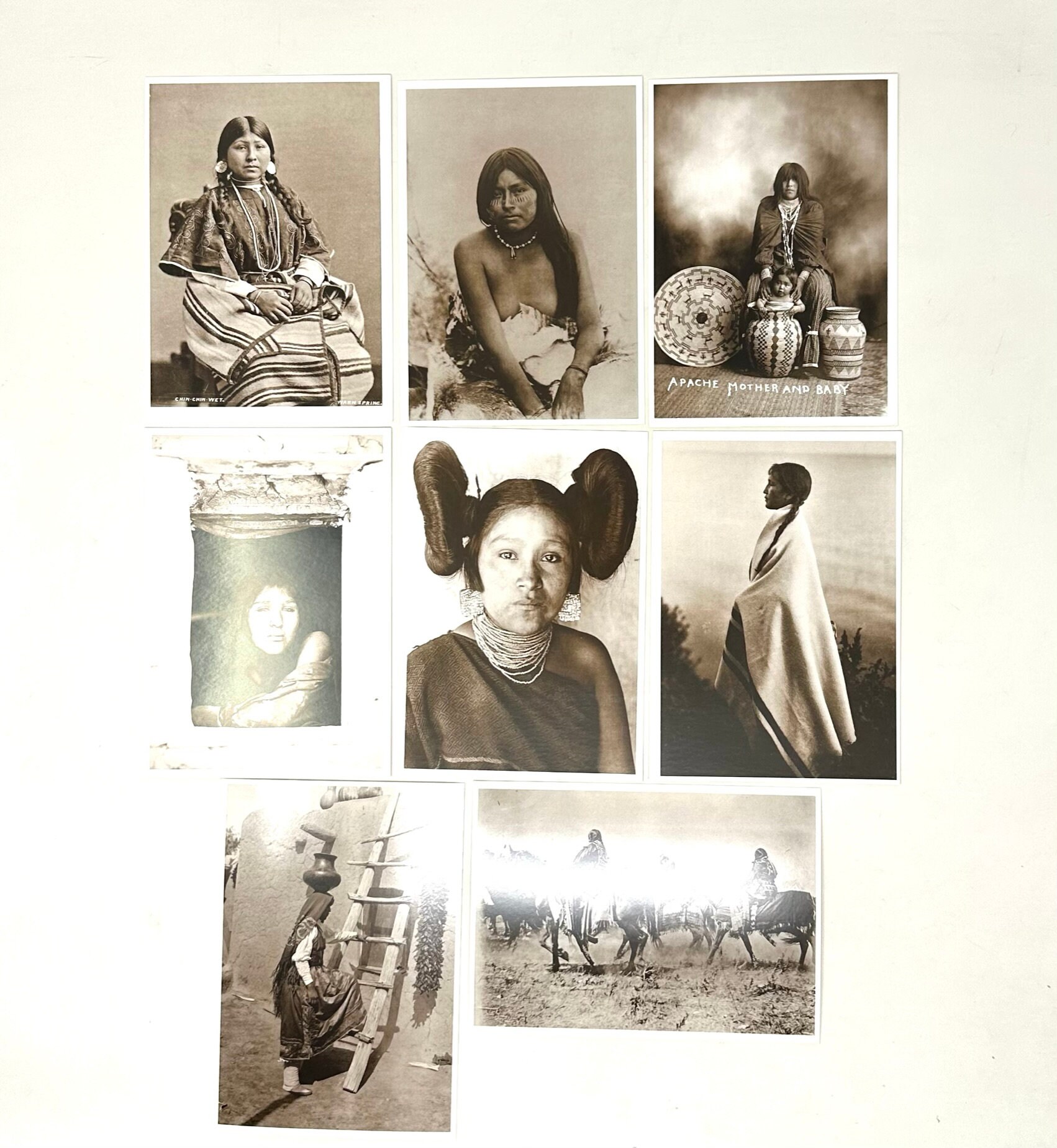 Azusa Vintage Postcards of Native American Women - Lot of 8 - Etsy