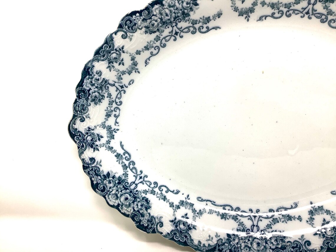 W. Adams & Co Crown Semi-porcelain Platter - Festoon - Circa 1890 - Etsy
