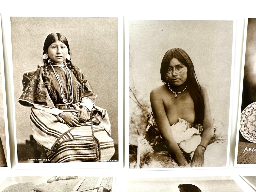 Azusa Vintage Postcards of Native American Women - Lot of 8 - Etsy